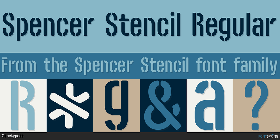 Spencer Stencil Regular Font