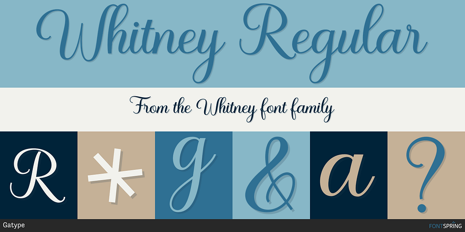 Whitney Regular Font