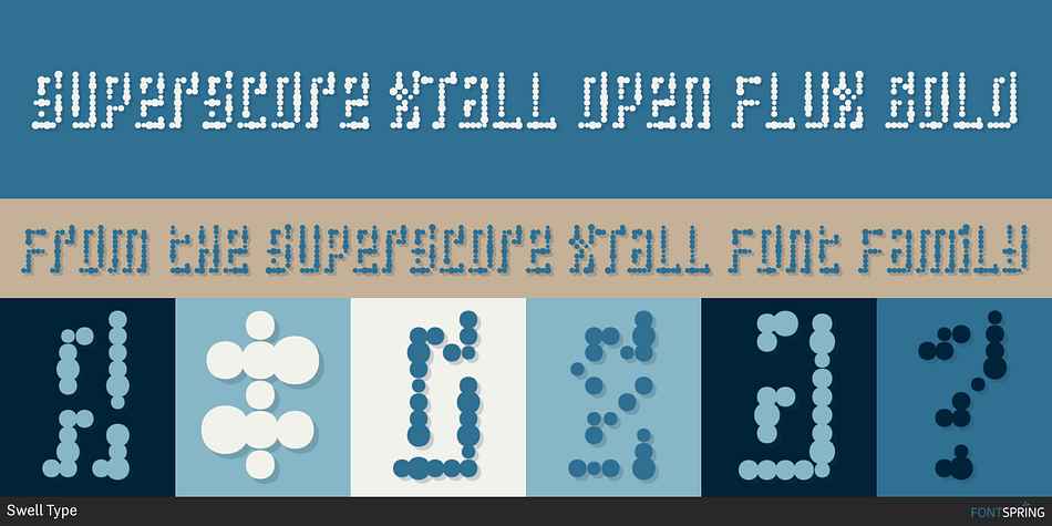 Superscore XTall Open Flux Bold Font