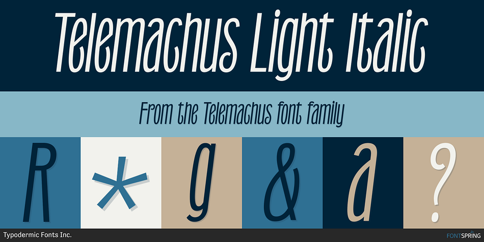 Telemachus Light Italic Font