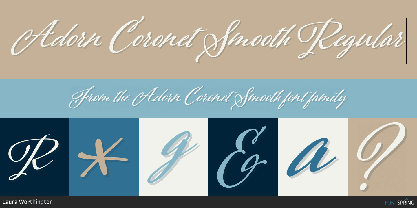 Adorn Coronet Smooth Font