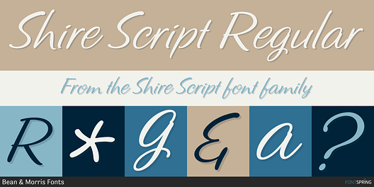 Fonts similar to Shire Script