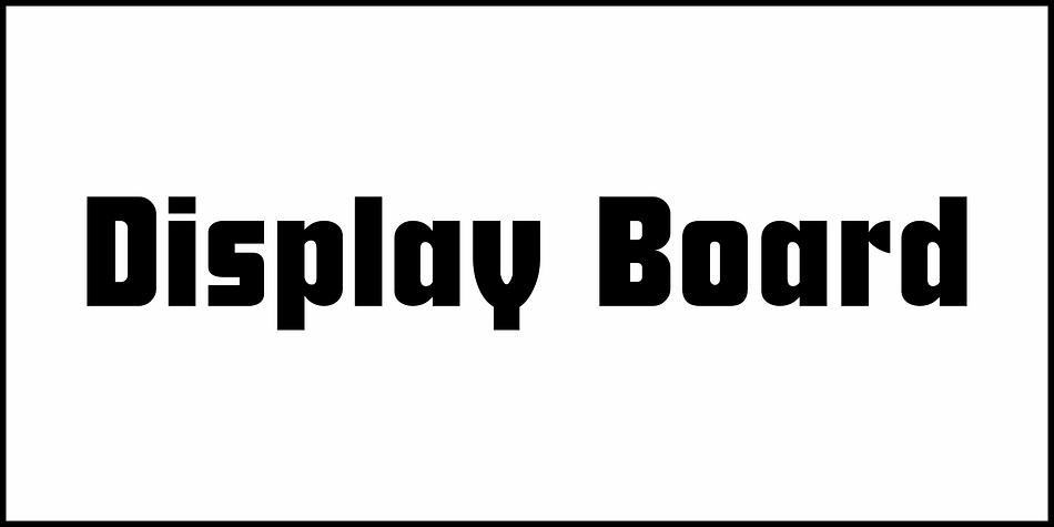 Display Board JNL Font