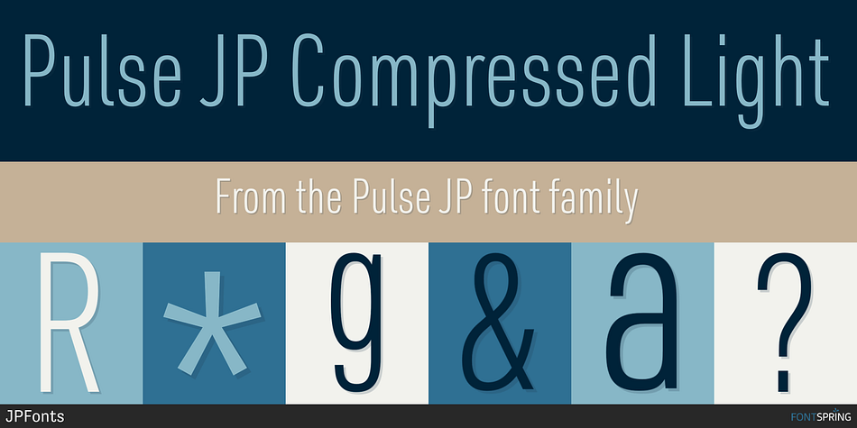 Pulse JP Compressed Light Font