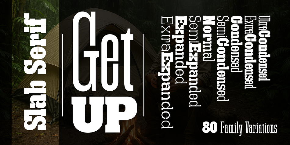 Get Up Extra Bold Ultra Condensed Font