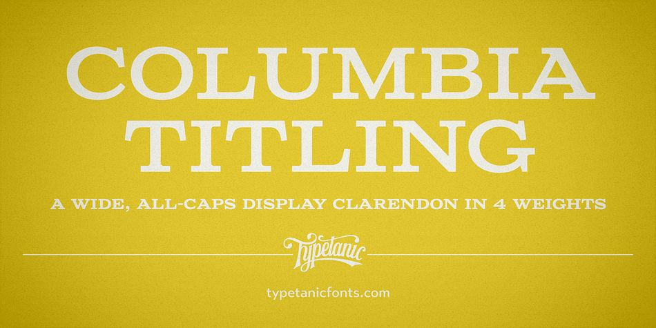 Columbia Titling Font