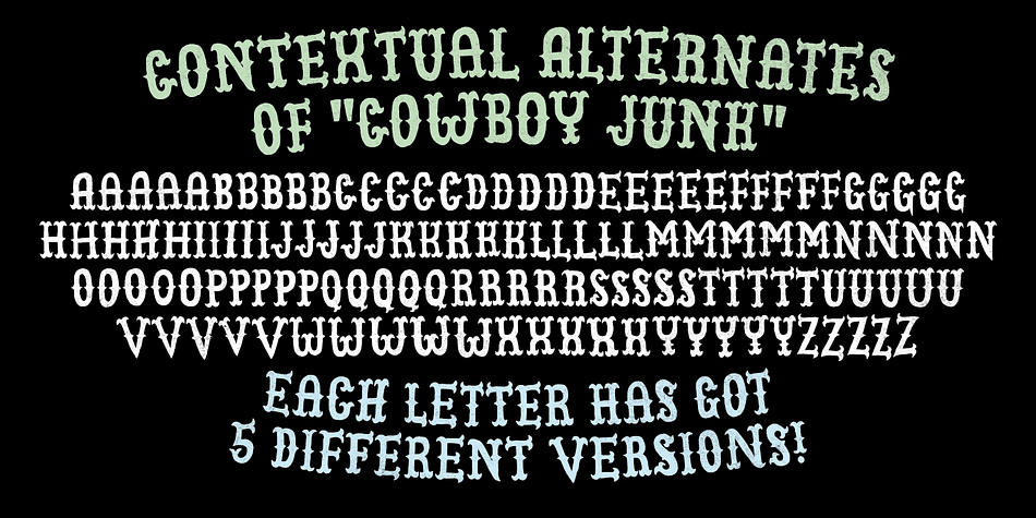 Cowboy Junk Font