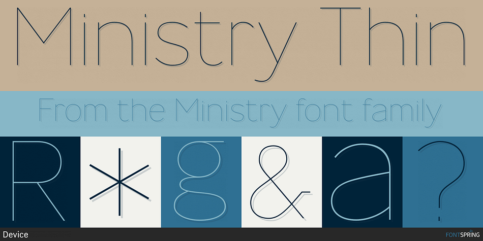 Ministry Thin Font