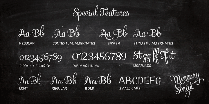 Mercury Script Font