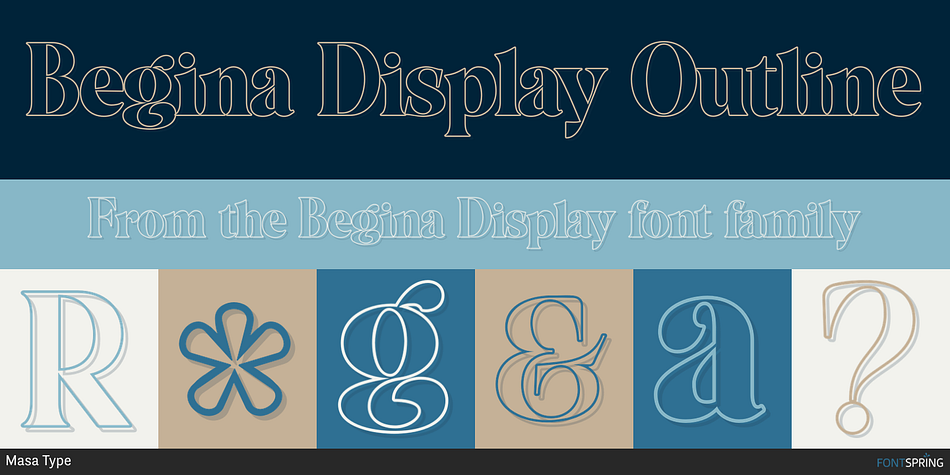 Begina Display Outline Font