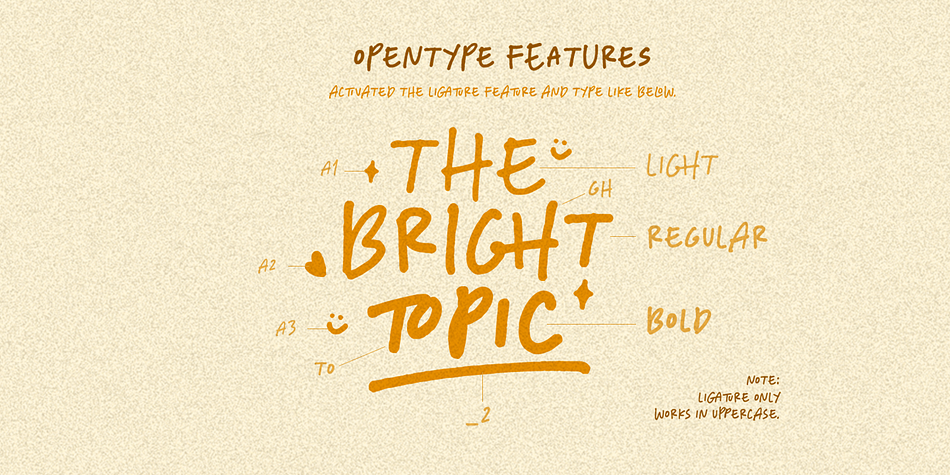 The Bright Topic Font