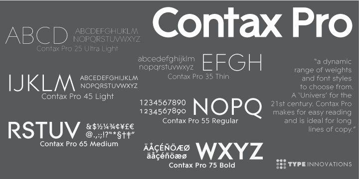 Contax Pro Font