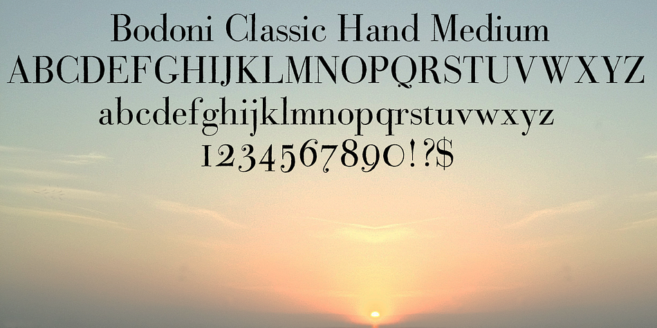 Bodoni Classic Hand Font