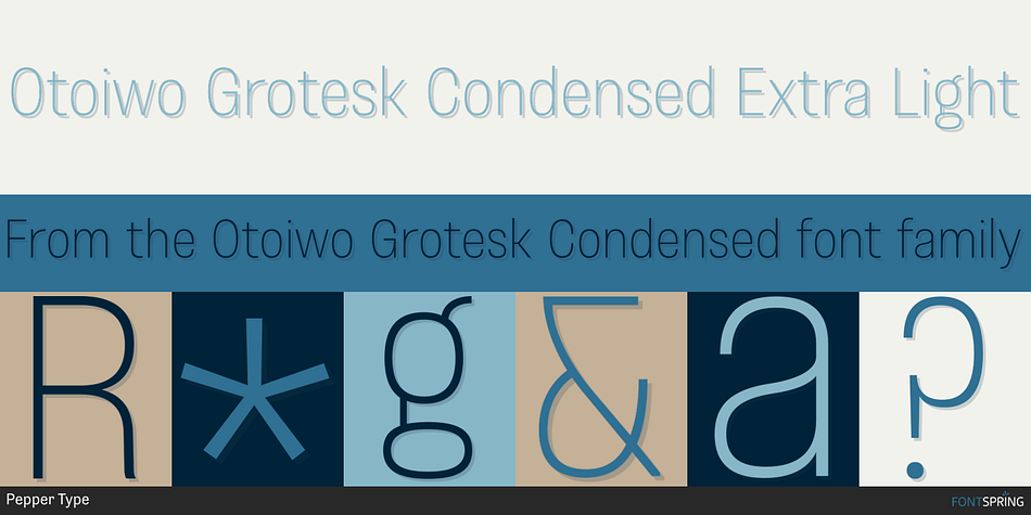 Otoiwo Grotesk Condensed Extra Light Font