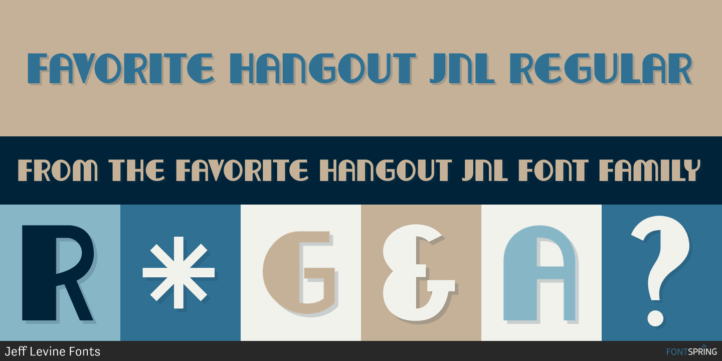 Favorite Hangout JNL Font