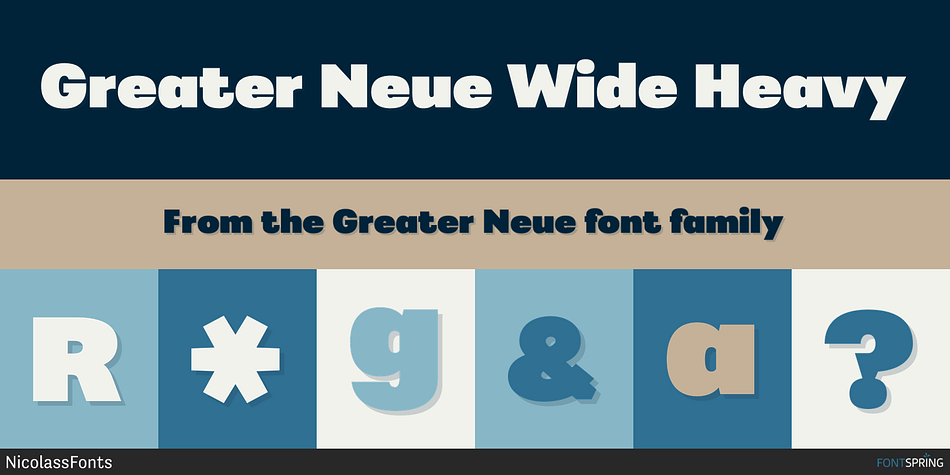 Greater Neue Wide Heavy Font