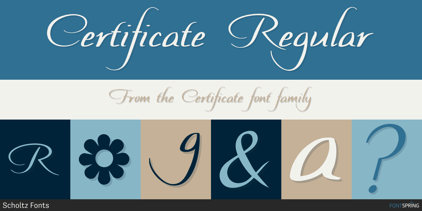 Certificate Font