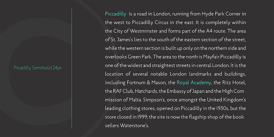 Picadilly Font