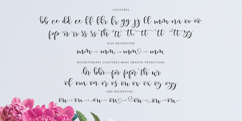 Peony Blooms Font