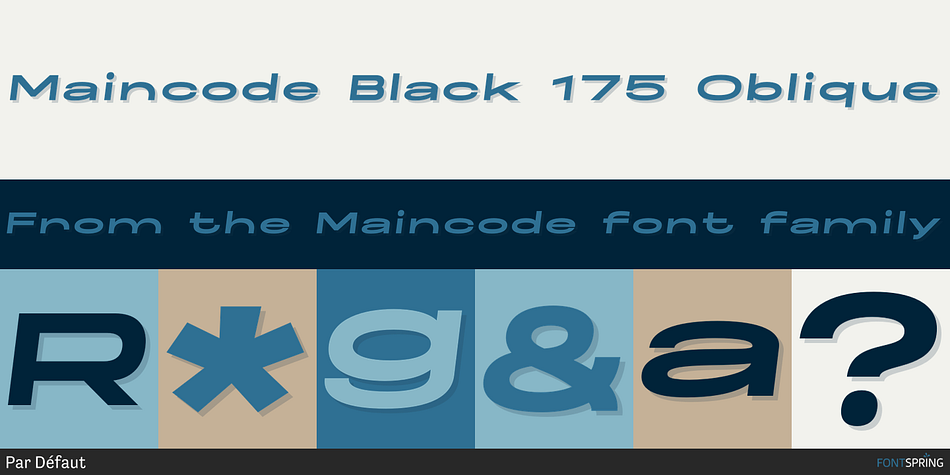 Maincode Black 175 Oblique Font
