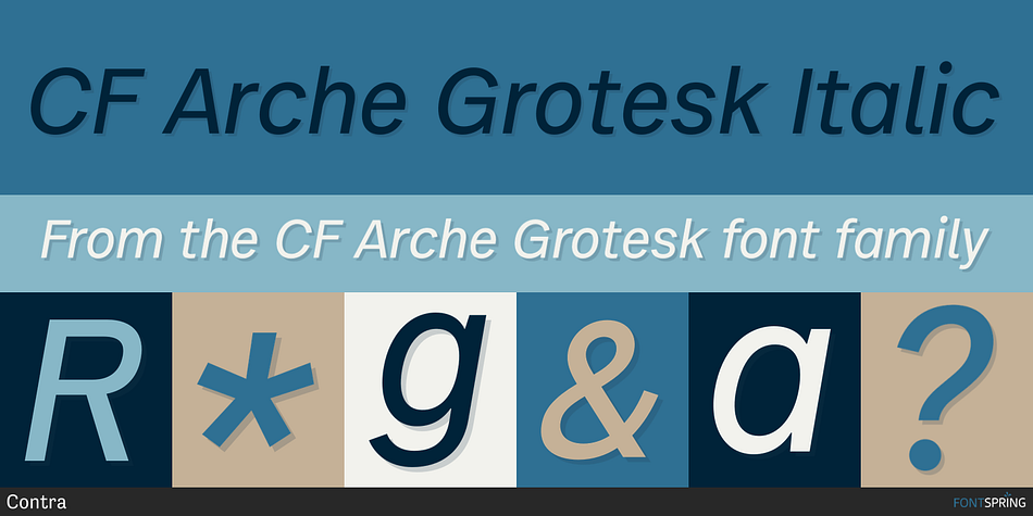 CF Arche Grotesk Italic Font