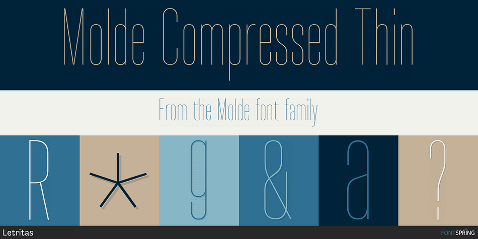Molde Compressed Thin Font