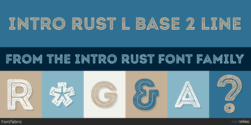 Intro Rust Line Font