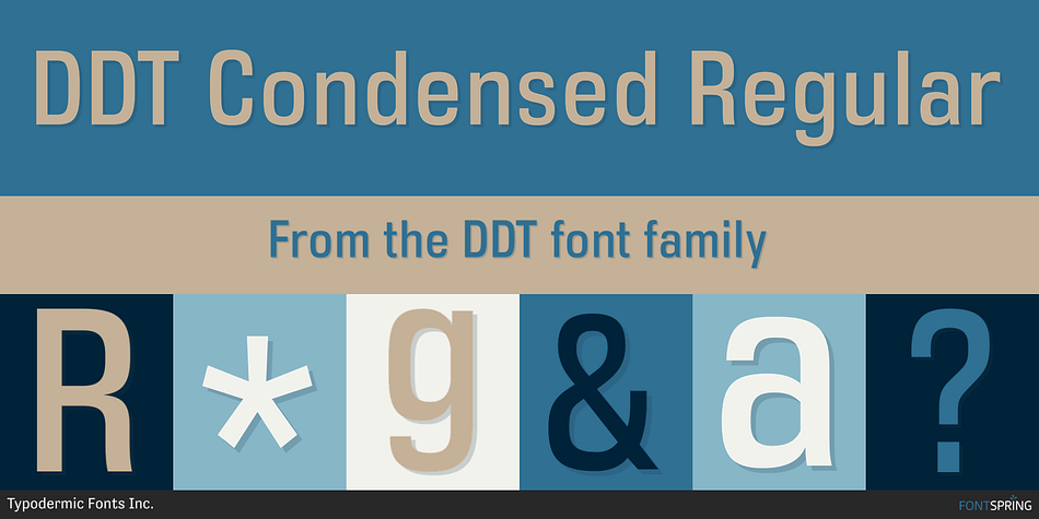 DDT Condensed Regular Font