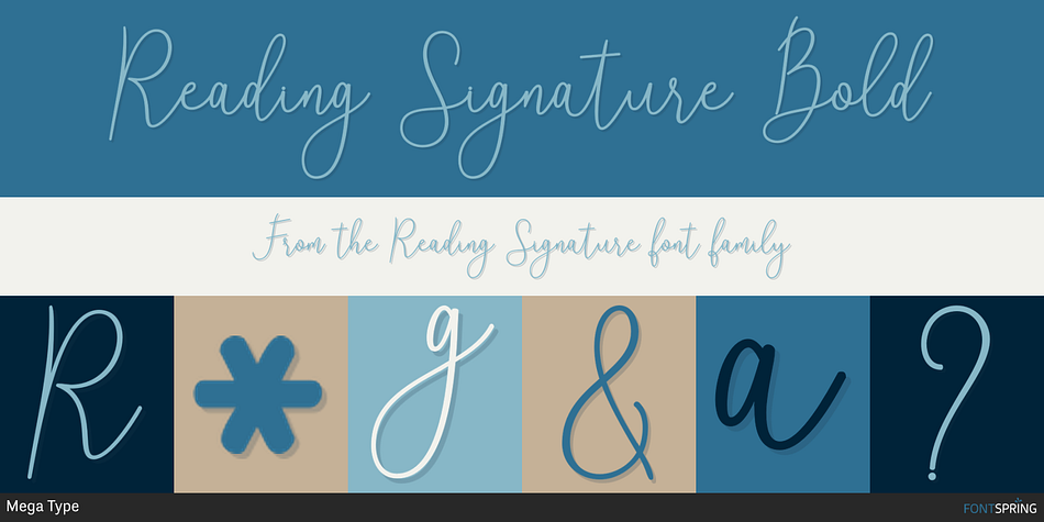 Reading Signature Bold Font