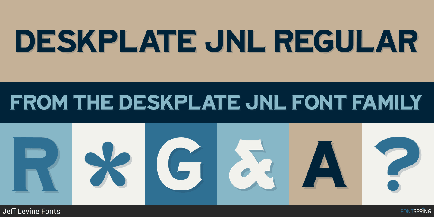 Deskplate JNL Font