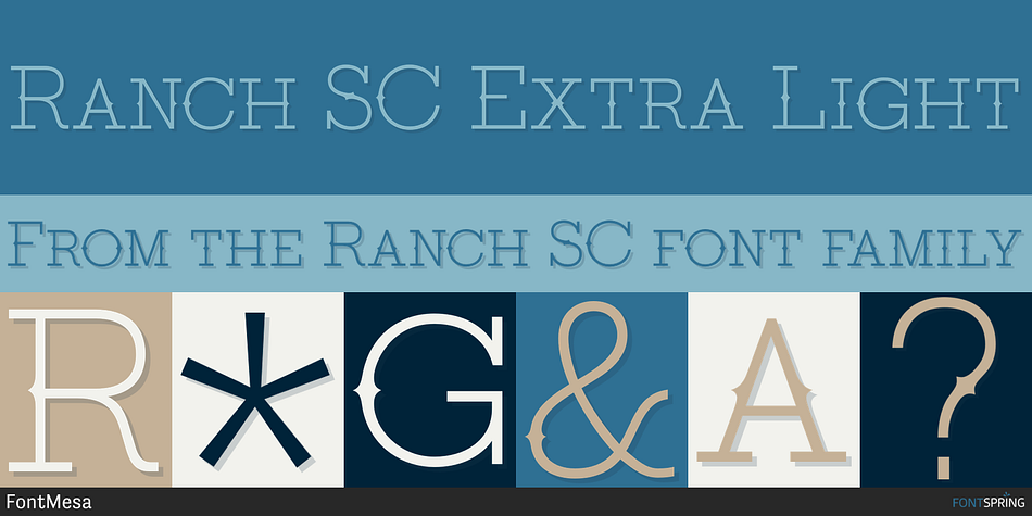 Ranch SC Extra Light Font