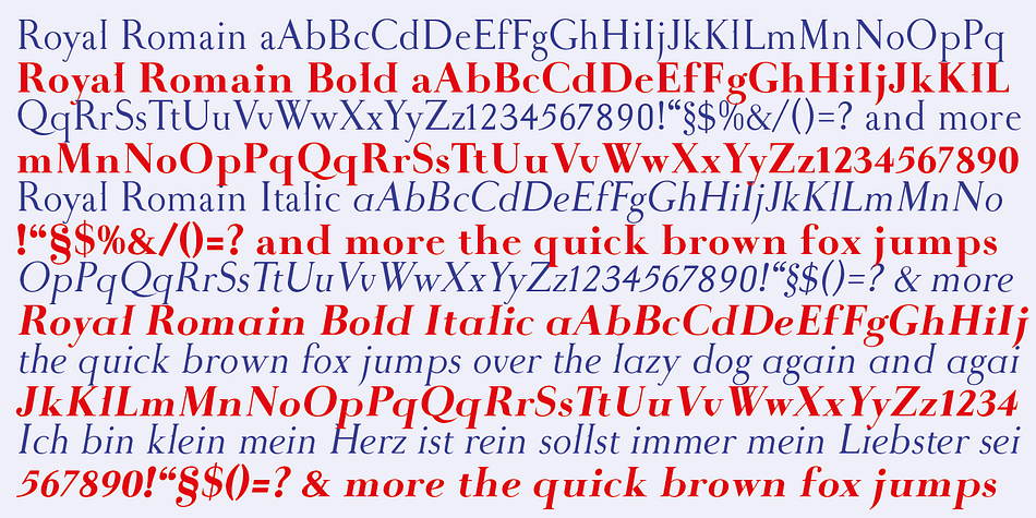 Royal Romain Font