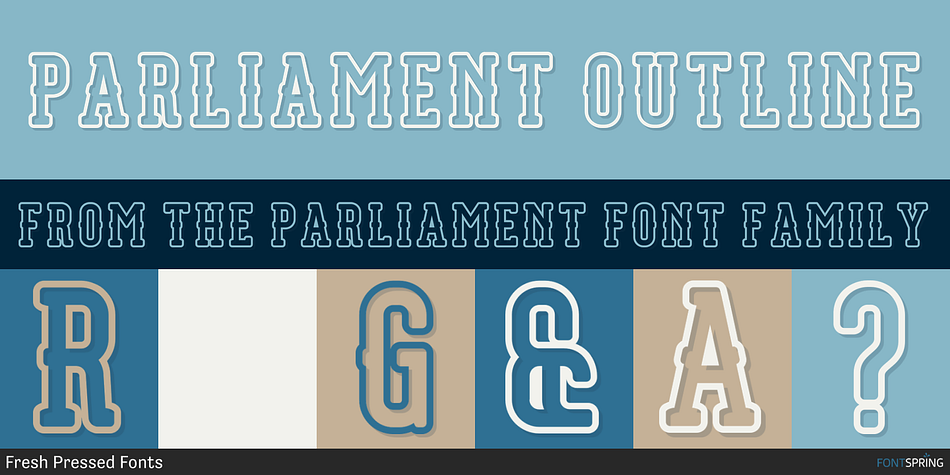 Parliament Outline Font