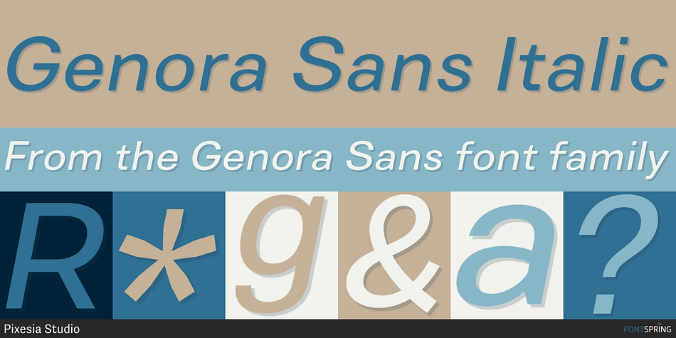 Genora Sans Italic Font