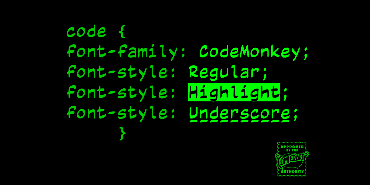 Code Monkey Constant Font