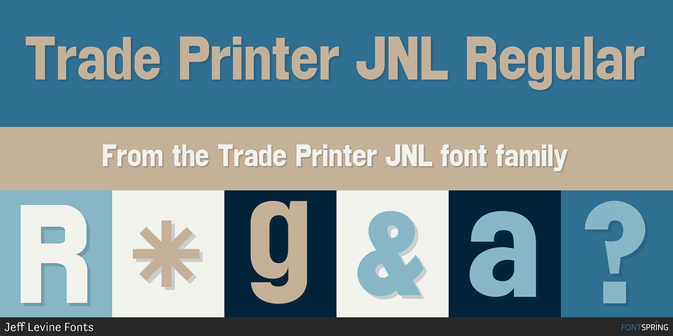 Trade Printer JNL Font