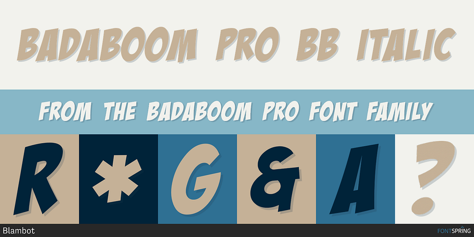 BadaBoom Pro Font Family by Blambot - Fontspring