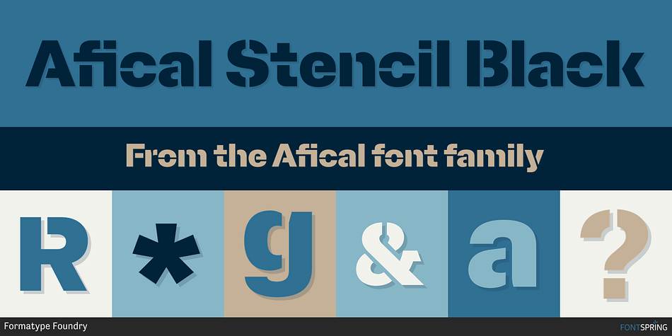 Afical Stencil Black Font