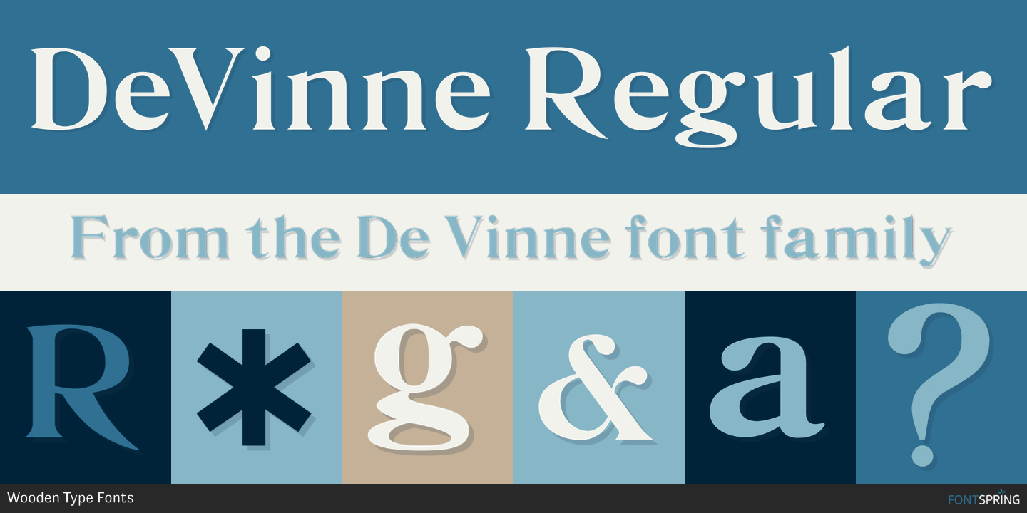 Fonts similar to De Vinne