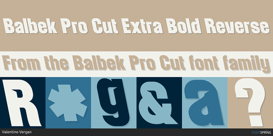 Balbek Pro Cut Extra Bold Reverse Font