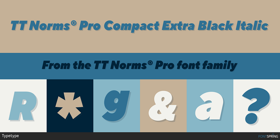 TT Norms® Pro Compact Extra Black Italic Font