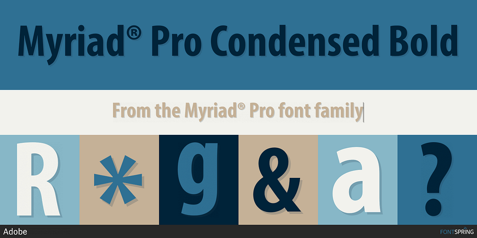 Myriad® Pro Condensed Font Collection by Adobe - Fontspring