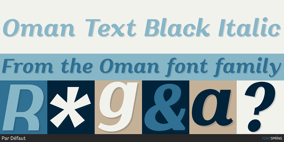 Oman Text Black Italic Font