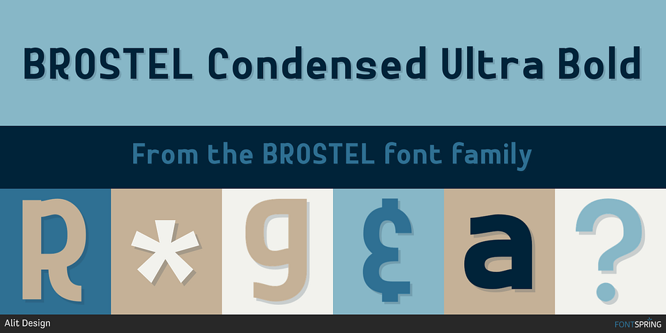 BROSTEL Condensed Ultra Bold Font