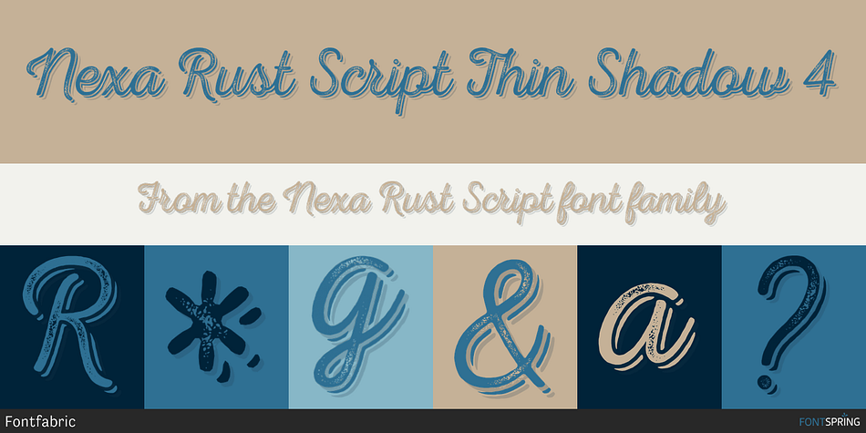 Nexa Rust Script Thin Shadow 4 Font