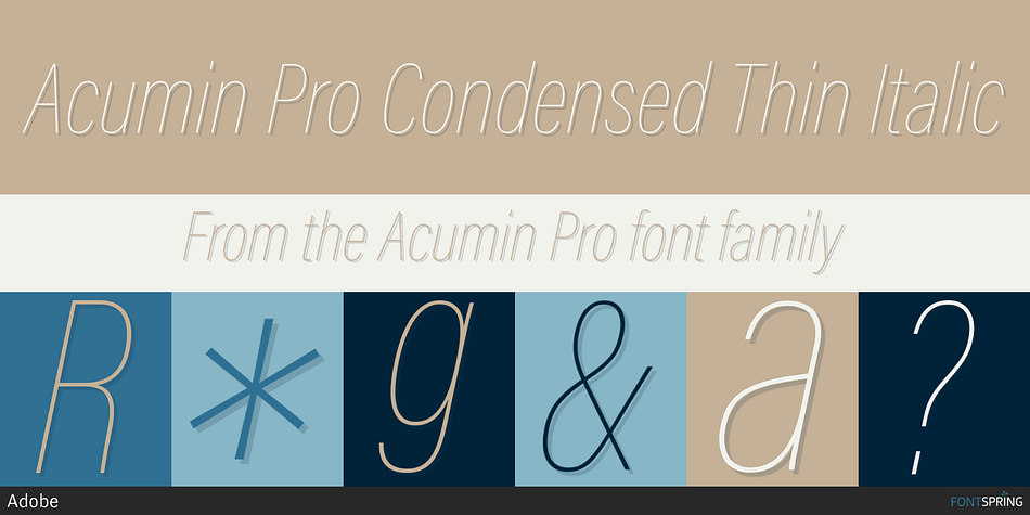 Acumin Pro Condensed Font