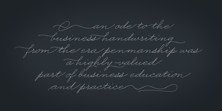 Business Penmanship Font