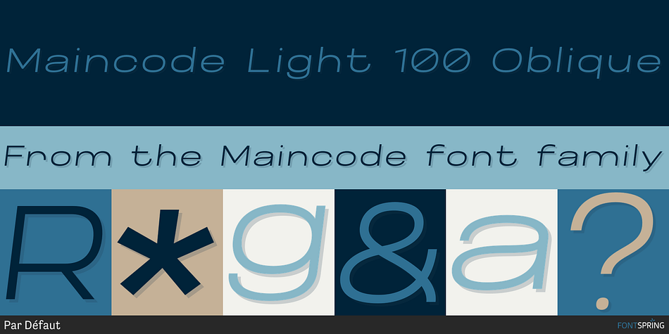 Maincode Light 100 Oblique Font