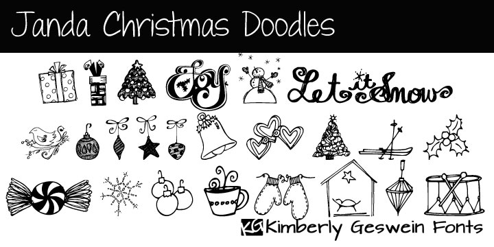 Janda Christmas Doodles Font