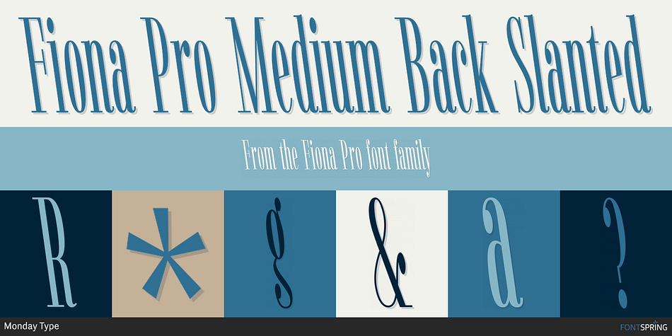Fiona Pro Medium Back Slanted Font